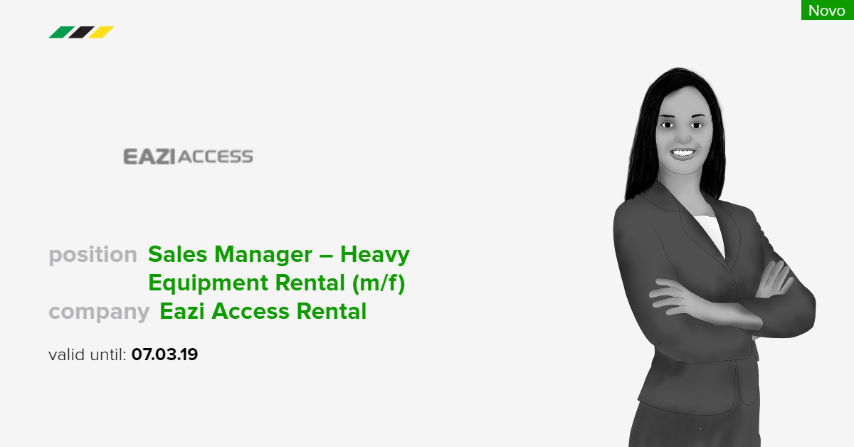 Eazi Access Rental: Sales Manager – Heavy Equipment Rental (m/f ...